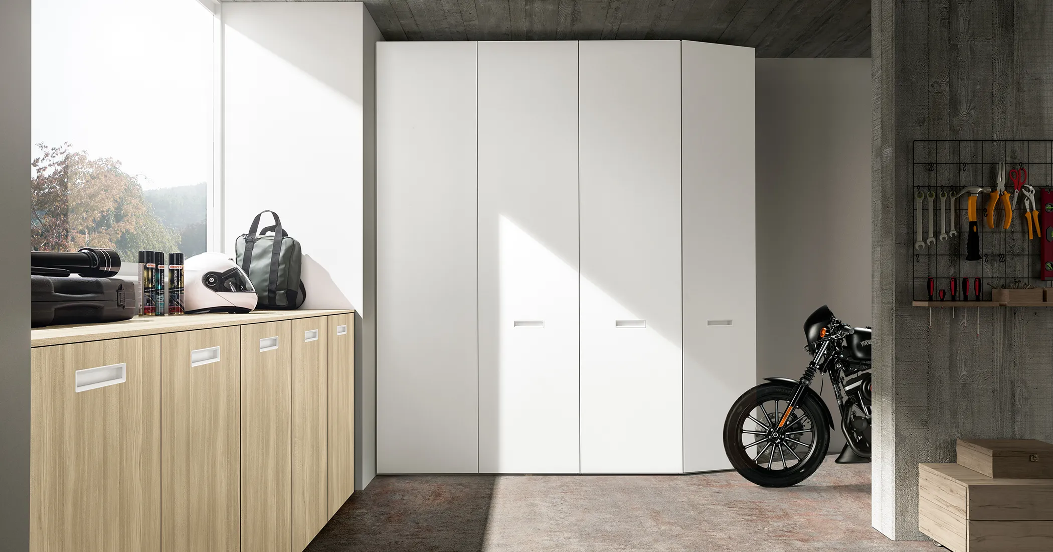 Armadi e mobili per il garage: come progettarli con Adok